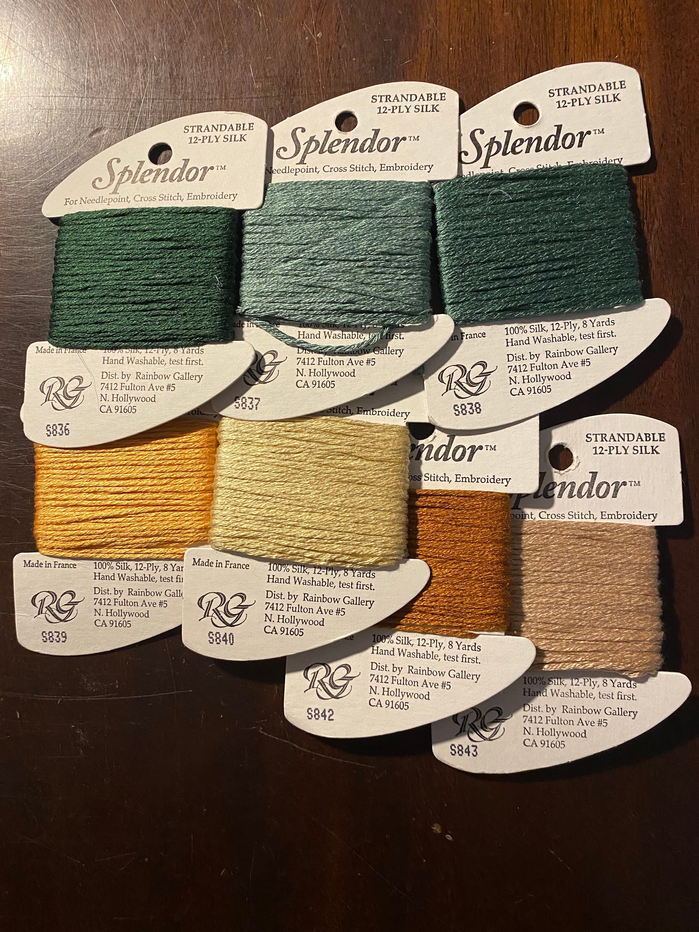 Splendor Silk No S800 to S869 - Specialty Needlework Floss Needlepoint ...