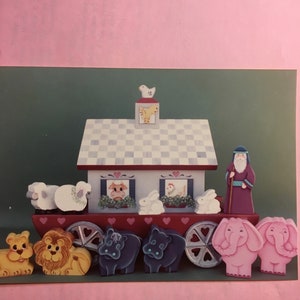 NOAH'S ARK PULL Toy - Vicki Senter Wood Art Painting Technique - How to ...