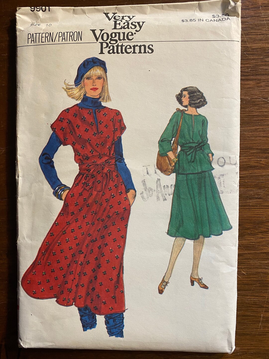Misses DRESS, Skirt & Top Vogue #9901 Pattern (uncut) Size 10 (very ...