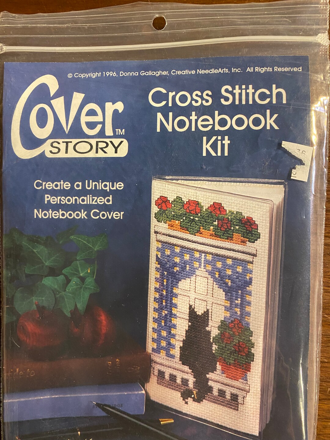 Kitten in a Window Notebook Cover Kit for Counted Cross Stitch Kit ...