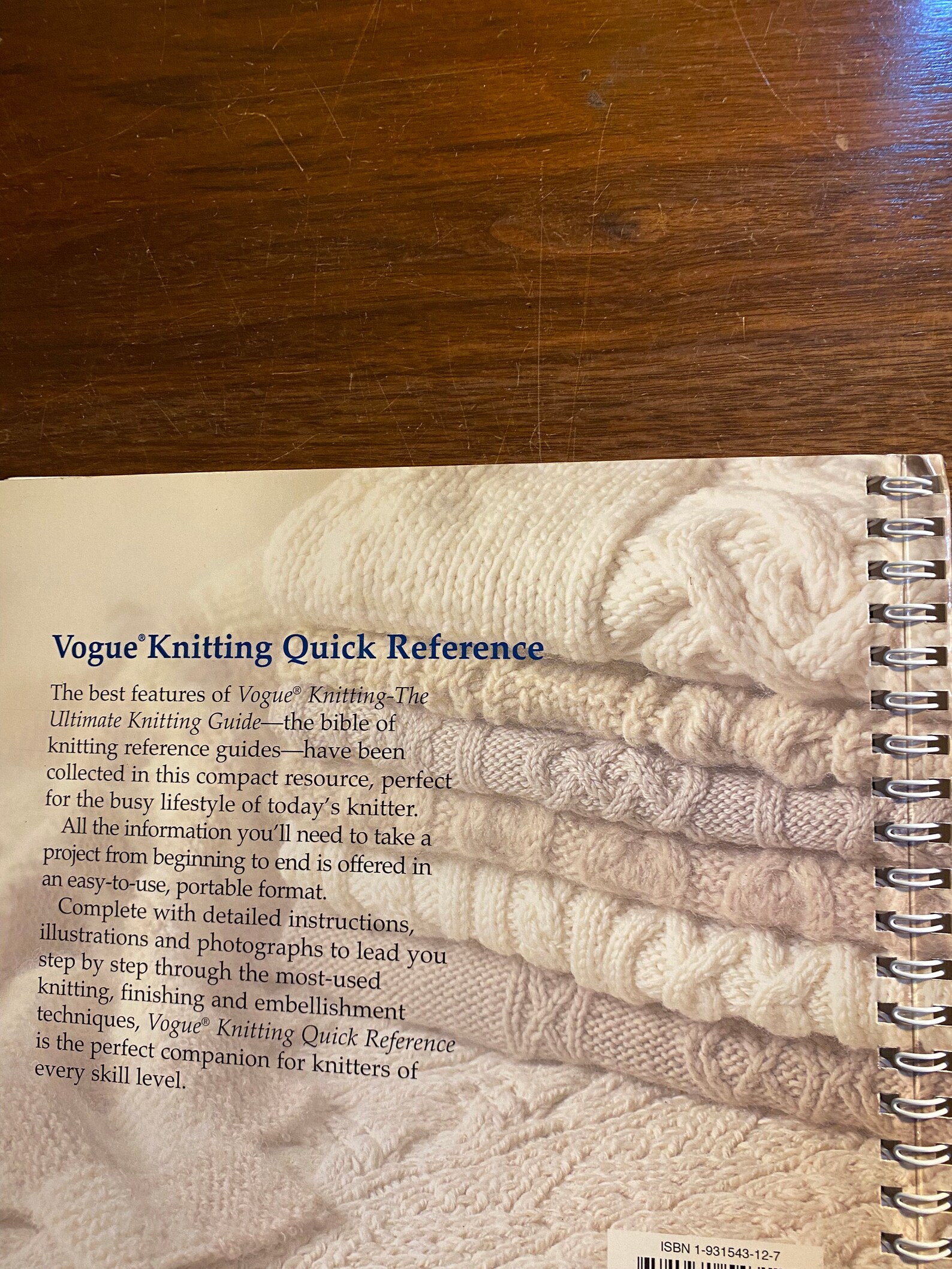 Vogue Knitting Quick Reference - Portable Knitting Compendium - Learn ...