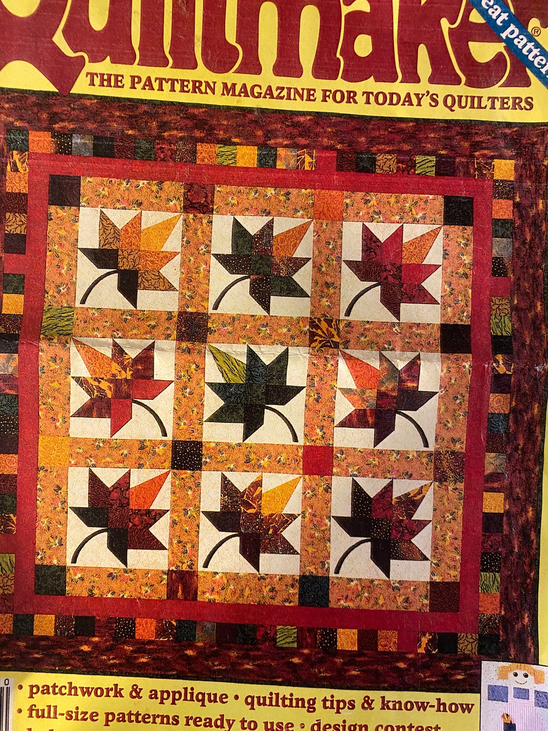 Autumn Splendor Leaves Quilt Block Top Kit Ready to Finish Sew Quilting ...