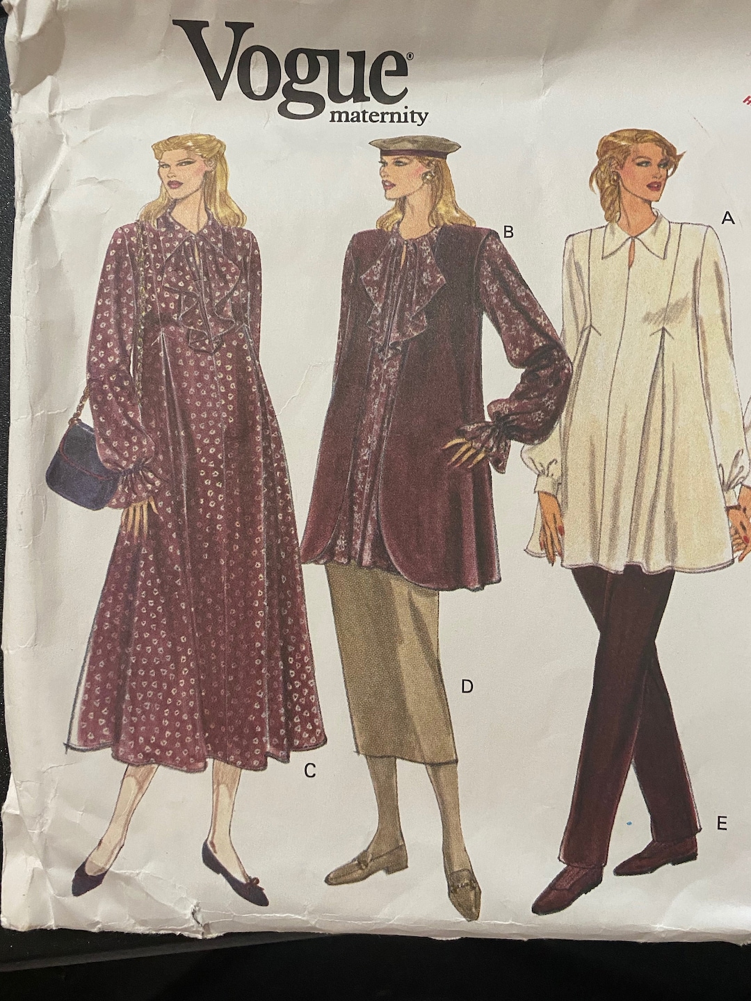 Vogue Maternity Outfit #1242 Misses DRESS, Skirt & Top, Skirt, Vest ...