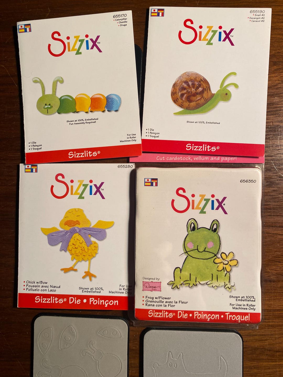 Dog Frog Fish Caterpillar Snail Pick Sizzix Sizzlits for Roller Machine ...