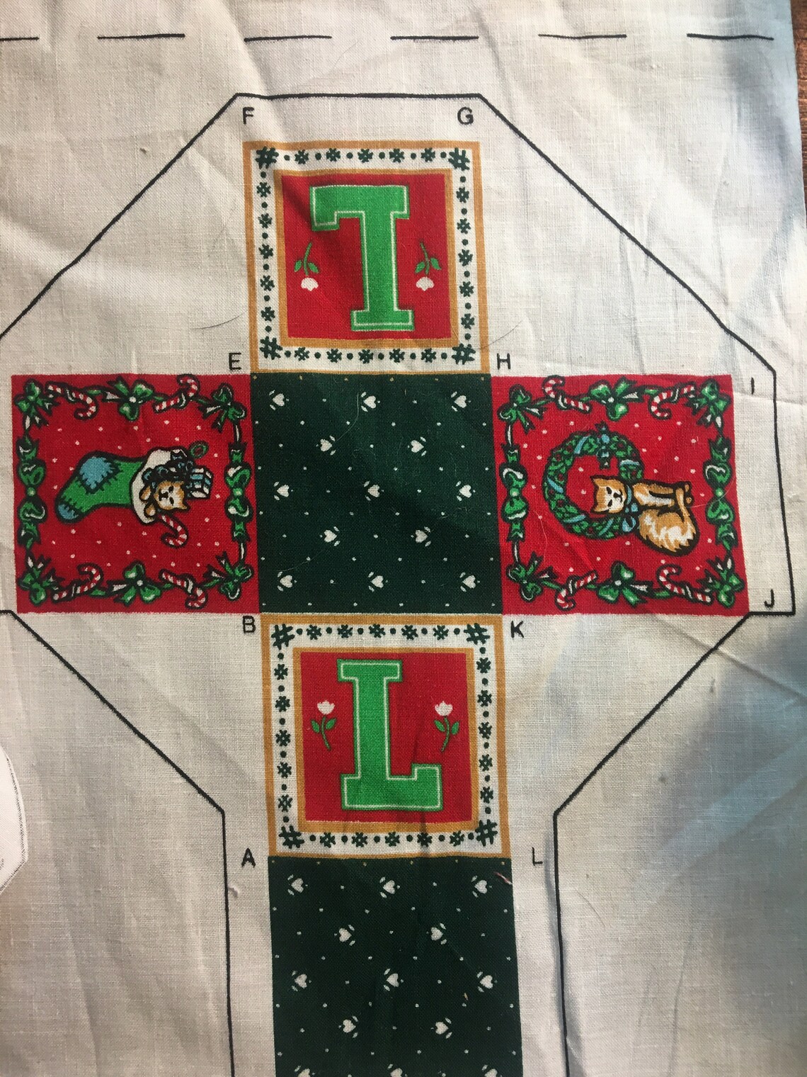 Fabric Noel Blocks Ornaments Christmas Panel, 4 Ready to Sew Into ...