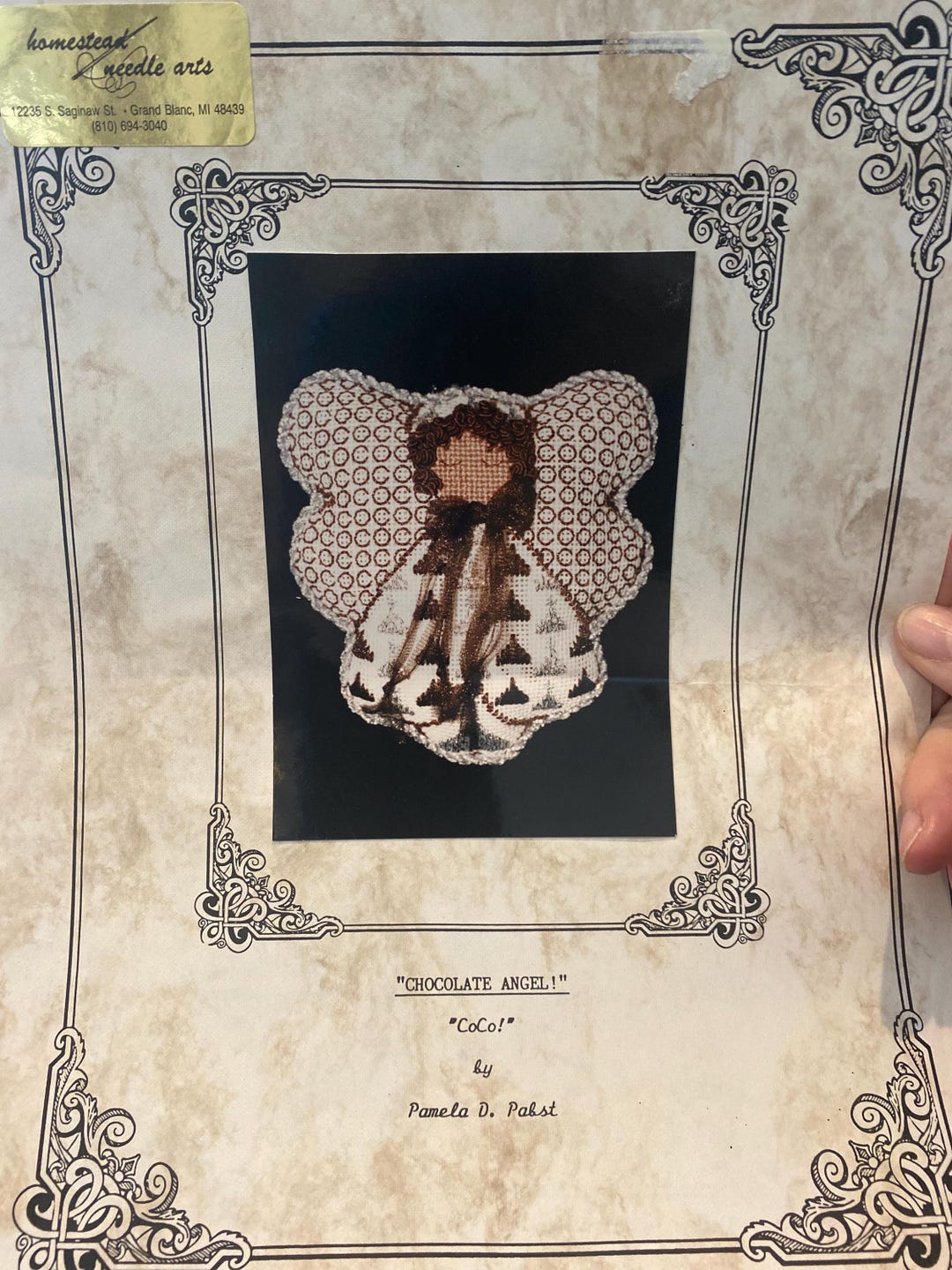 Chocolate Angel Coco - Pamela Pabst - 1992 - Embroidery Cross Stitch ...