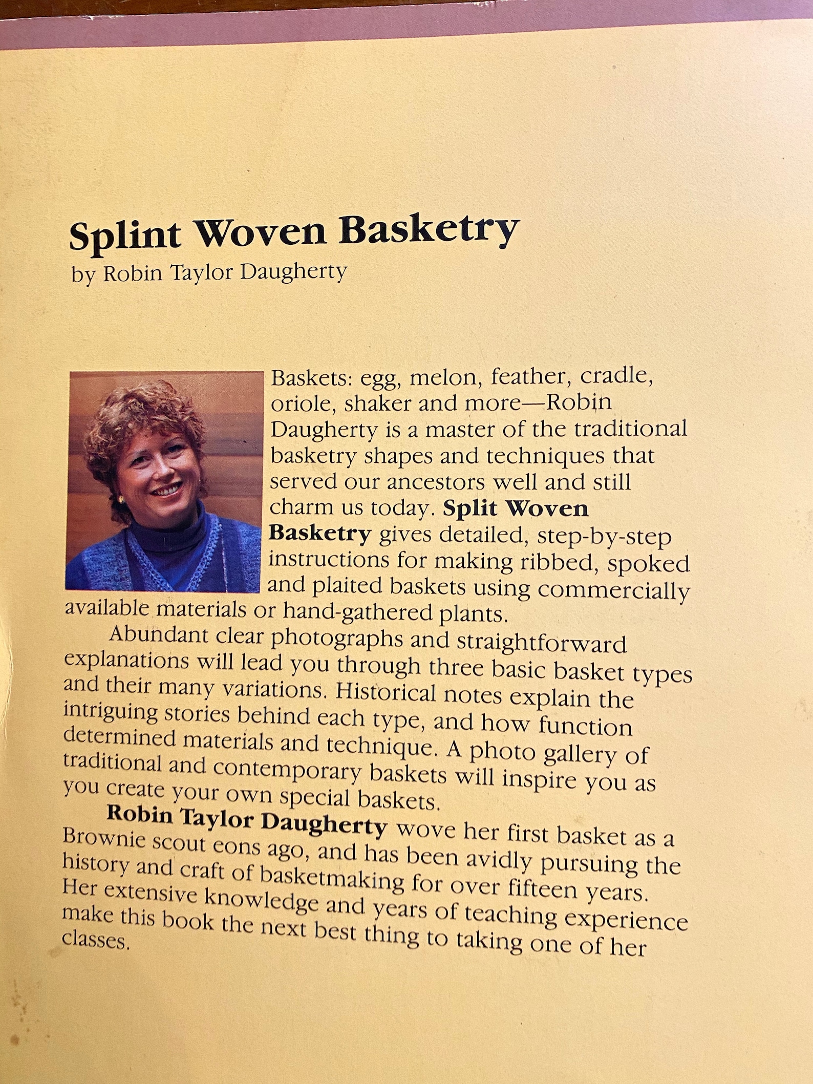 Splintwoven Basketry - Robin Taylor Daugherty - 1986 - Baskets for ...