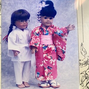 Kimono Japanese Doll Clothes Pattern Fits 18" / 20" Dolls - Fancy ...