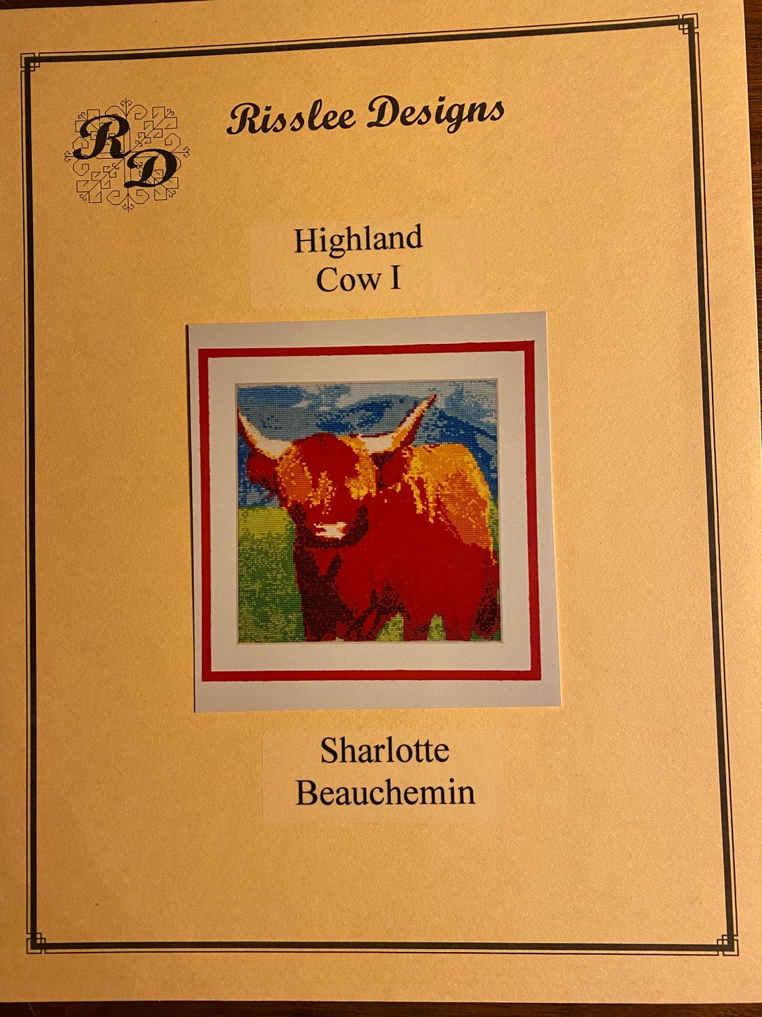 Highland Cow I - Horned Bull - Counted Thread Cross Stitch Chart ...