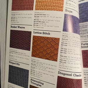 The Harmony Guide to Knitting Stitches - 1983 - Learn Basics Patterns ...