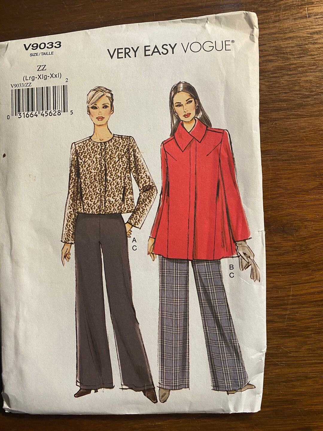 Vogue Easy Vogue Patterns - Misses / Women's Jacket & Pants Vogue #9033 ...