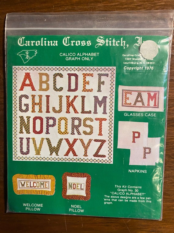 Calico Alphabet Abc's 1976 Graph of Charted Designs - Etsy