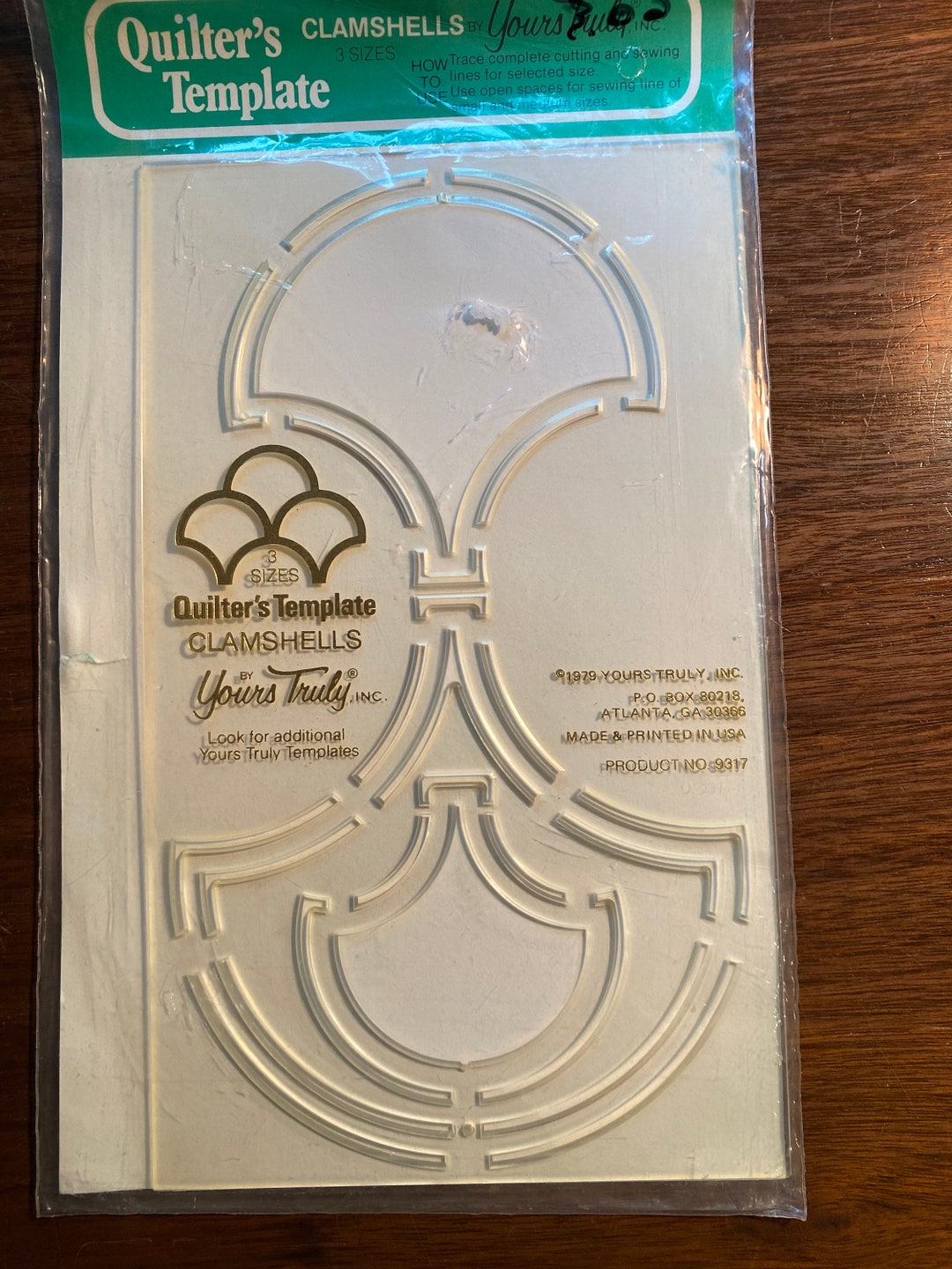 Quilting Clamshells Template Yours Truly for Hand and Machine Quilting ...