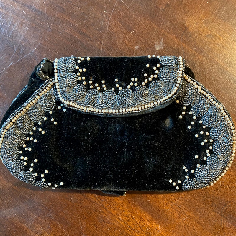 Black Velvet Purse - Etsy