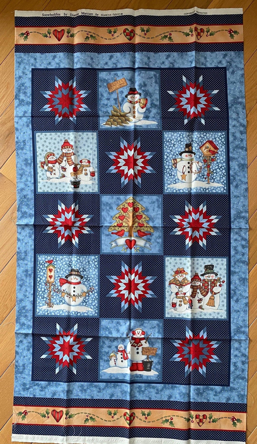 Snow Buddies - Winter Snowmen - Diana Marcum / Marcus Bros - Fabric ...