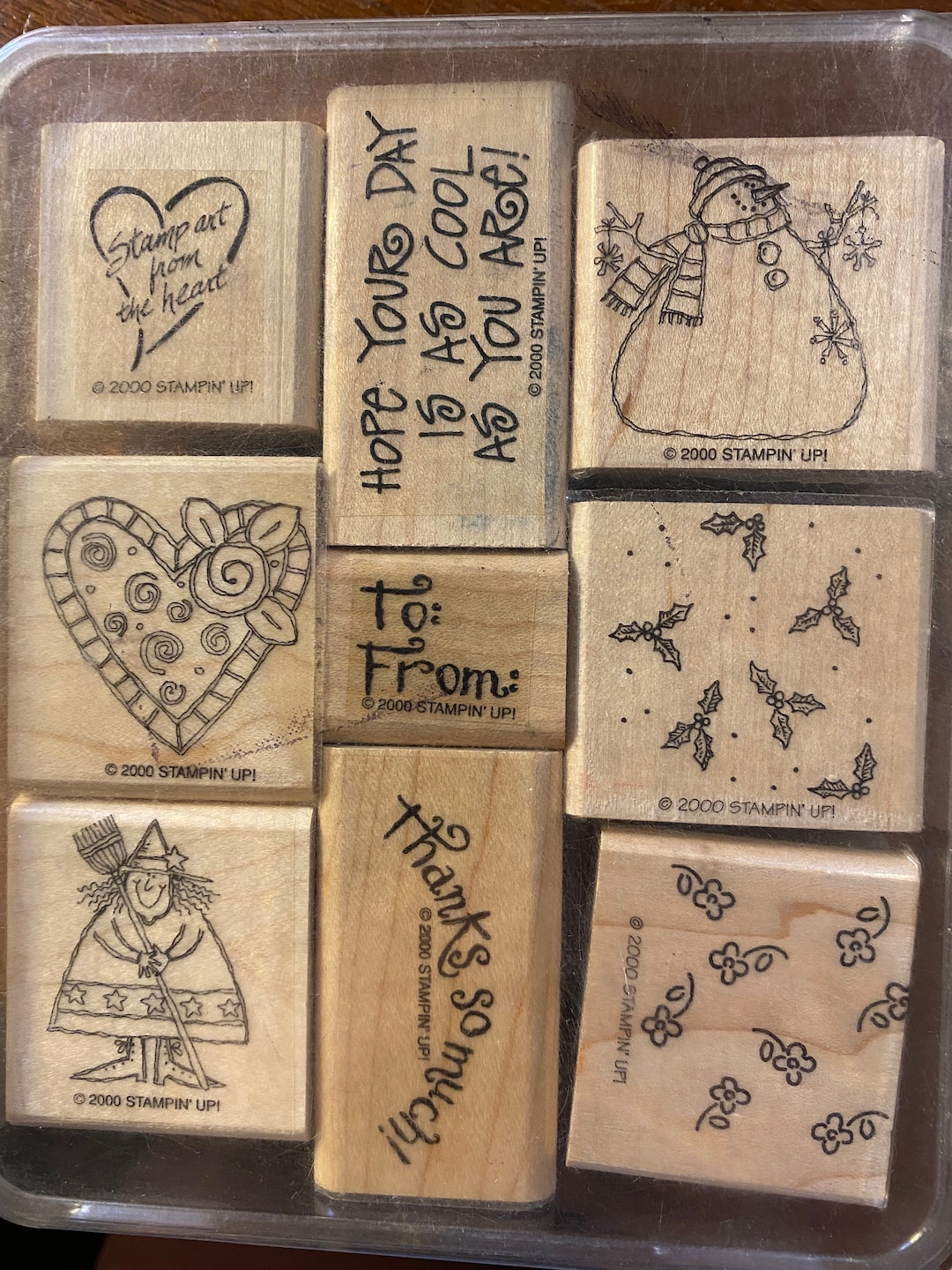 Stampin UP Rubber Stamp Blocks - Holiday Fun With Sayings - 2000 ...