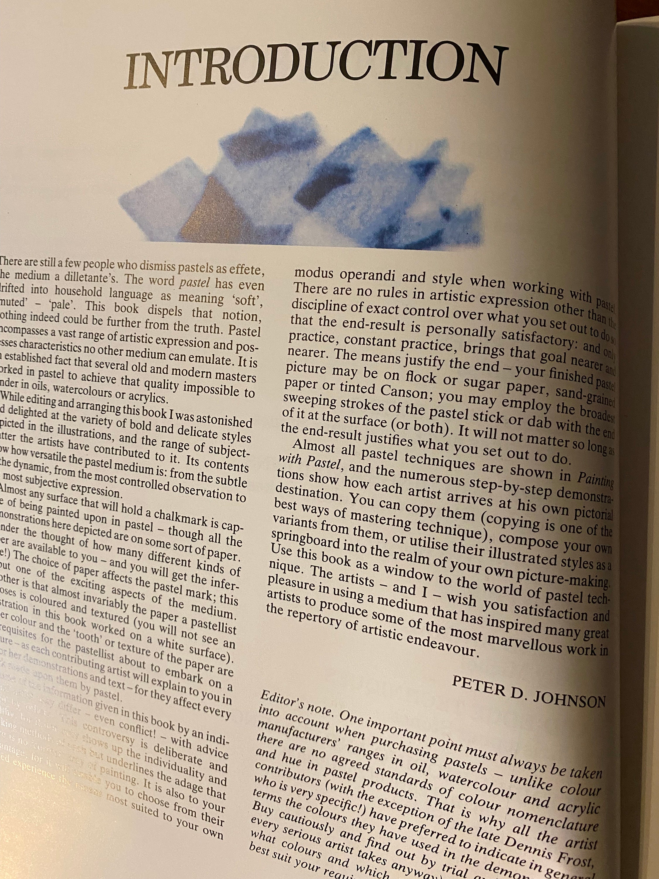 Painting With Pastels Art Techniques Peter Johnson 1986 - Etsy