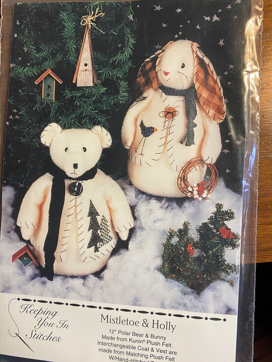 Mistletoe & Holly Bear / Bunny Christmas Dolls - Donna Kozera - Keeping ...