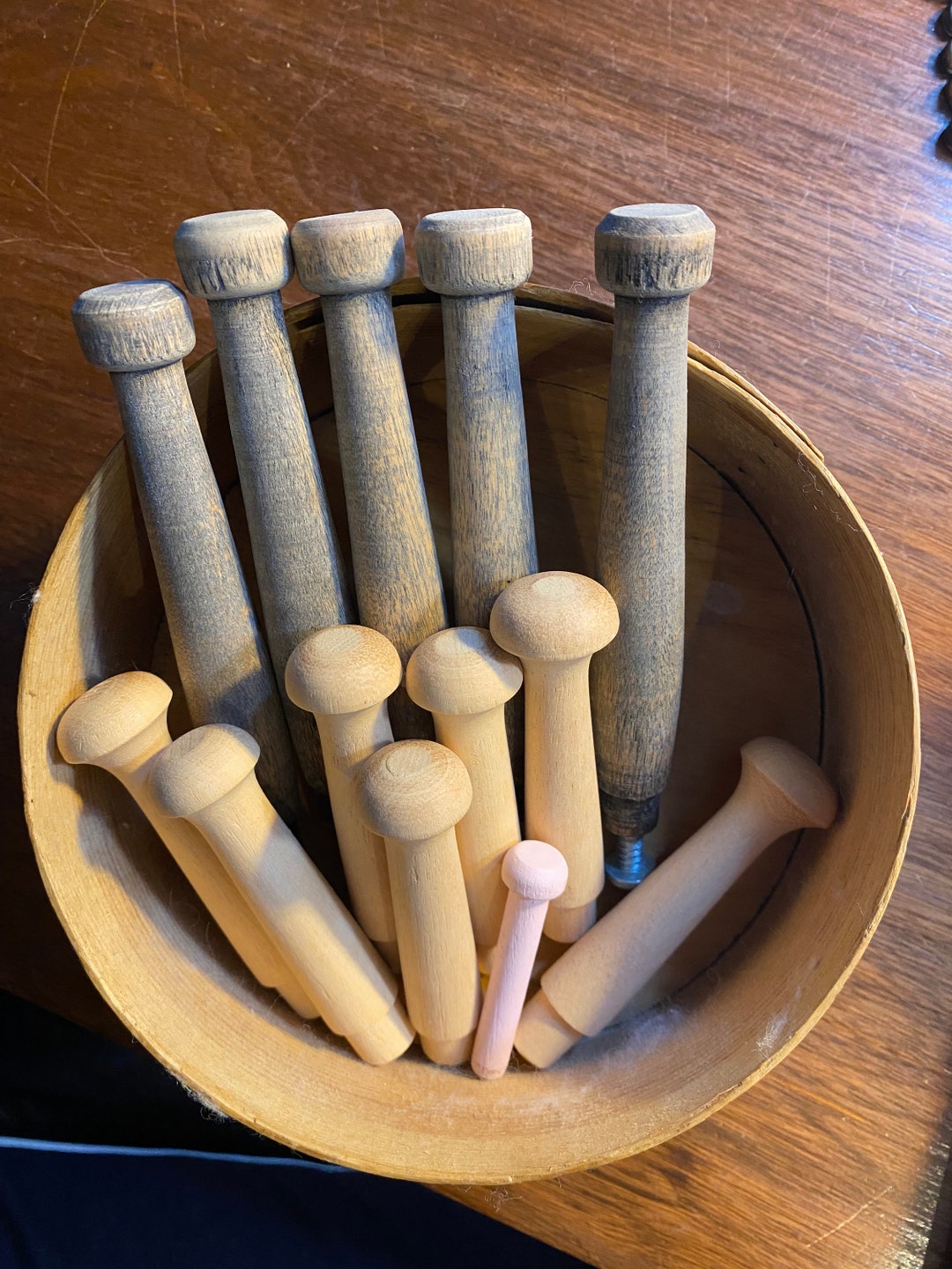 Wood Turnings / Spindles / Leg / Furniture Feet - Five 4.5" Long and ...