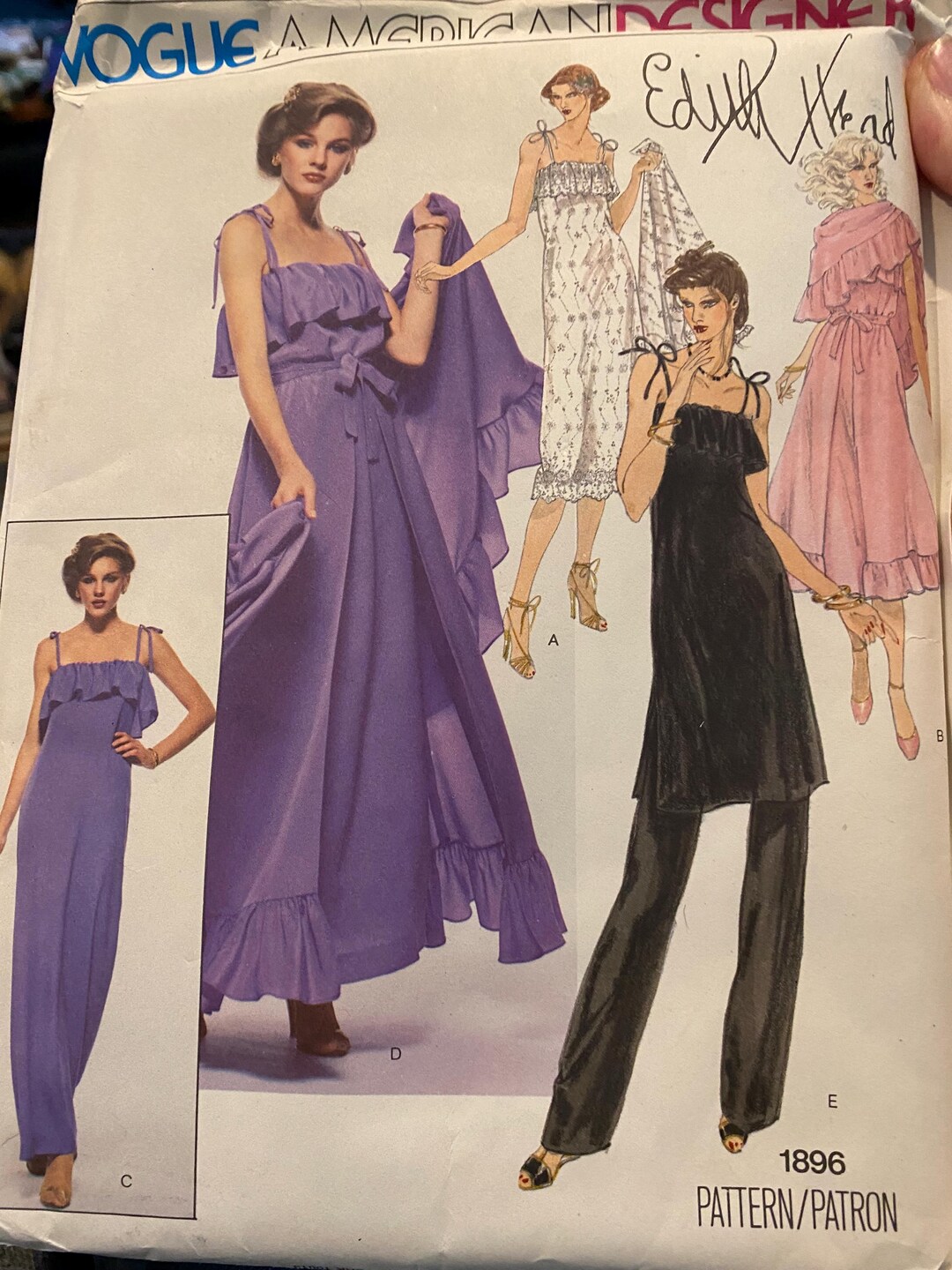 Edith Head - Dress Tunic Overskirt Pants Shawl Vogue American Designer ...
