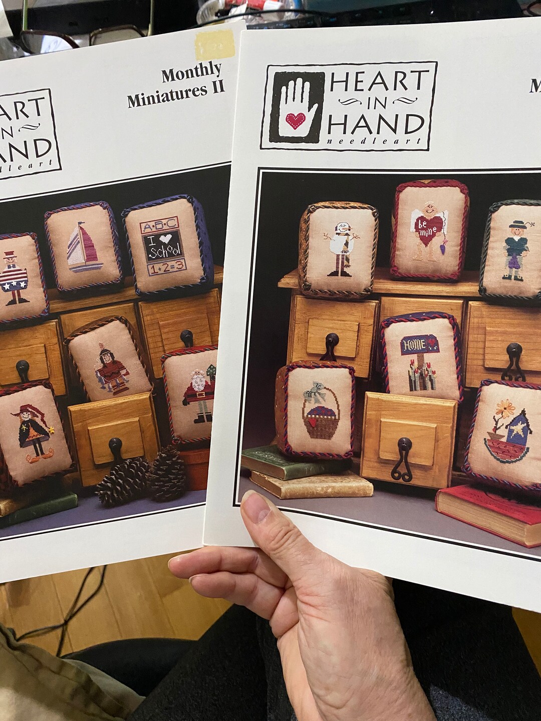 12 Monthly Miniatures / Holiday - Cross Stitch Charts - Heart in Hand ...