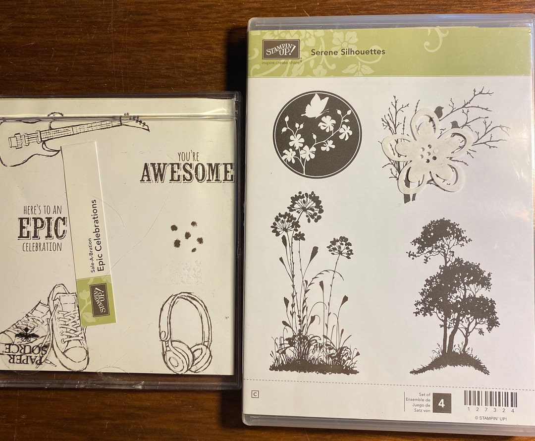 Stampin UP Rubber Stamp Blocks - Choose Serene Silhouettes or Epic ...