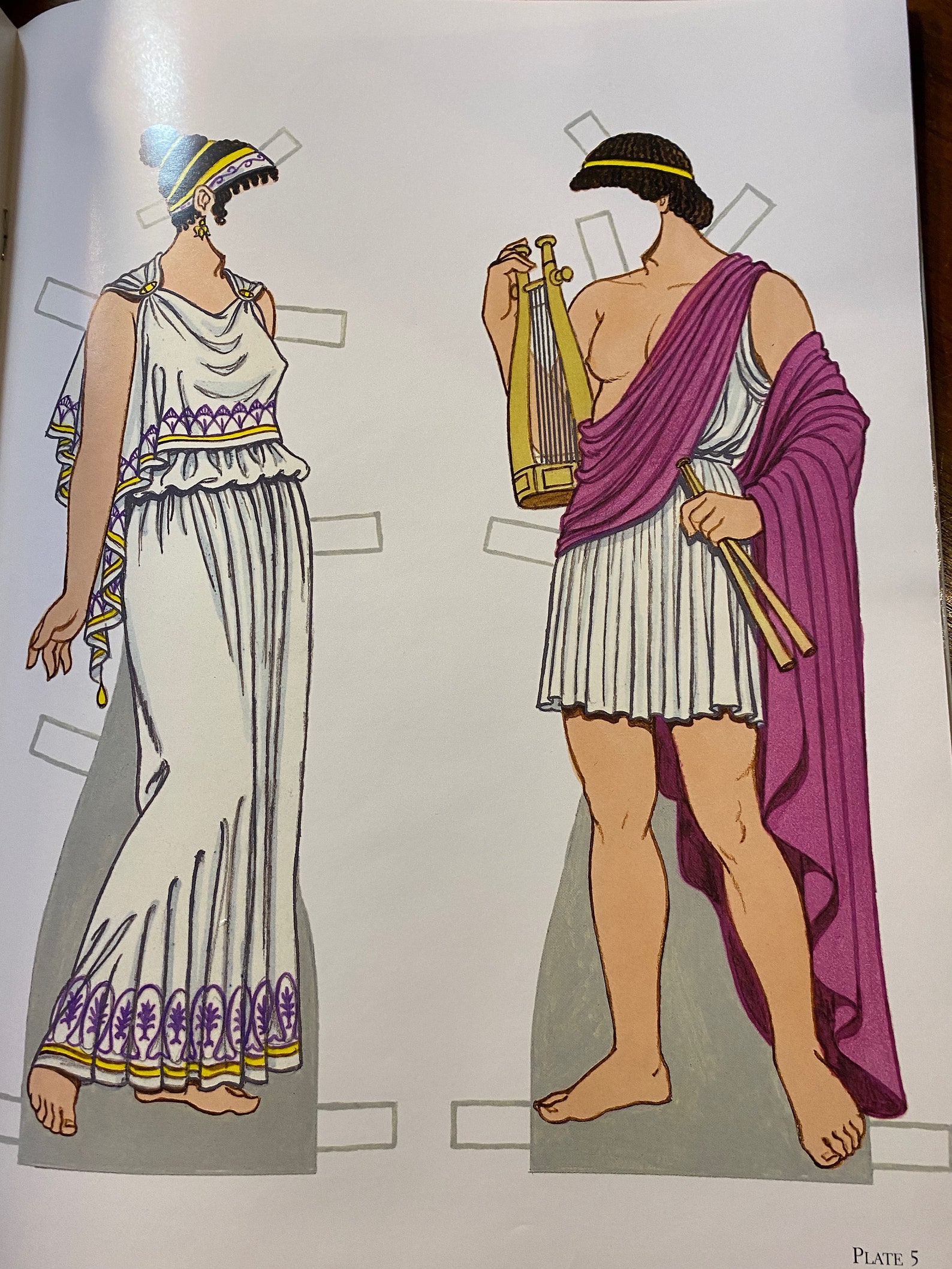 Ancient Greek Costumes Paper Dolls 2 Dolls and Finished | Etsy