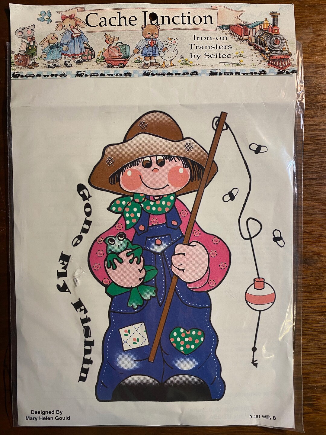 Willy Boy With Frog / Fishing Iron on Transfer Full Color - Etsy
