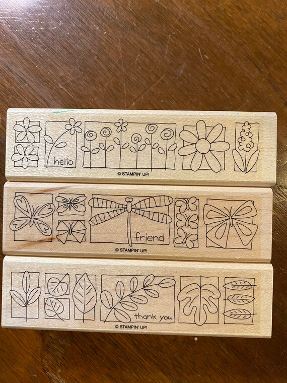 Stampin UP Rubber Stamp Blocks A Little Bit of Happiness 3 - Etsy