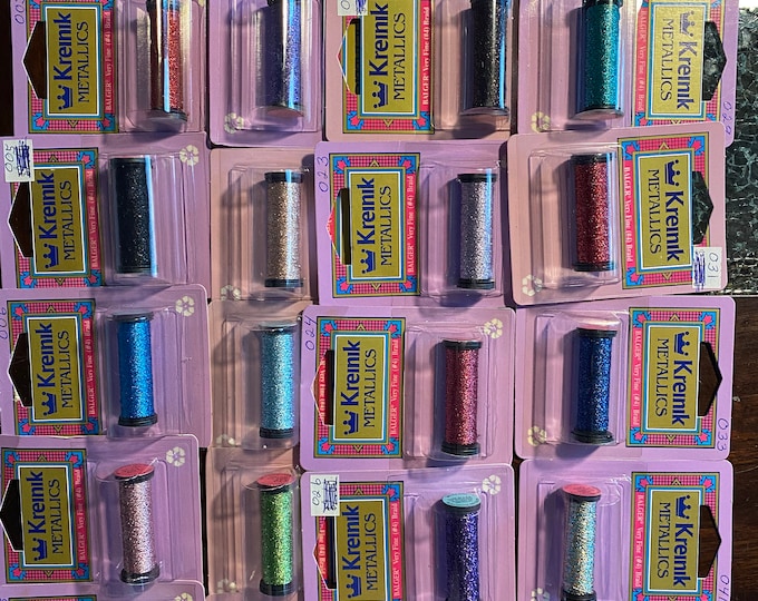 Kreinik 4 Braid Balger Very Fine Pick Color 001 to 059 Metallics ...