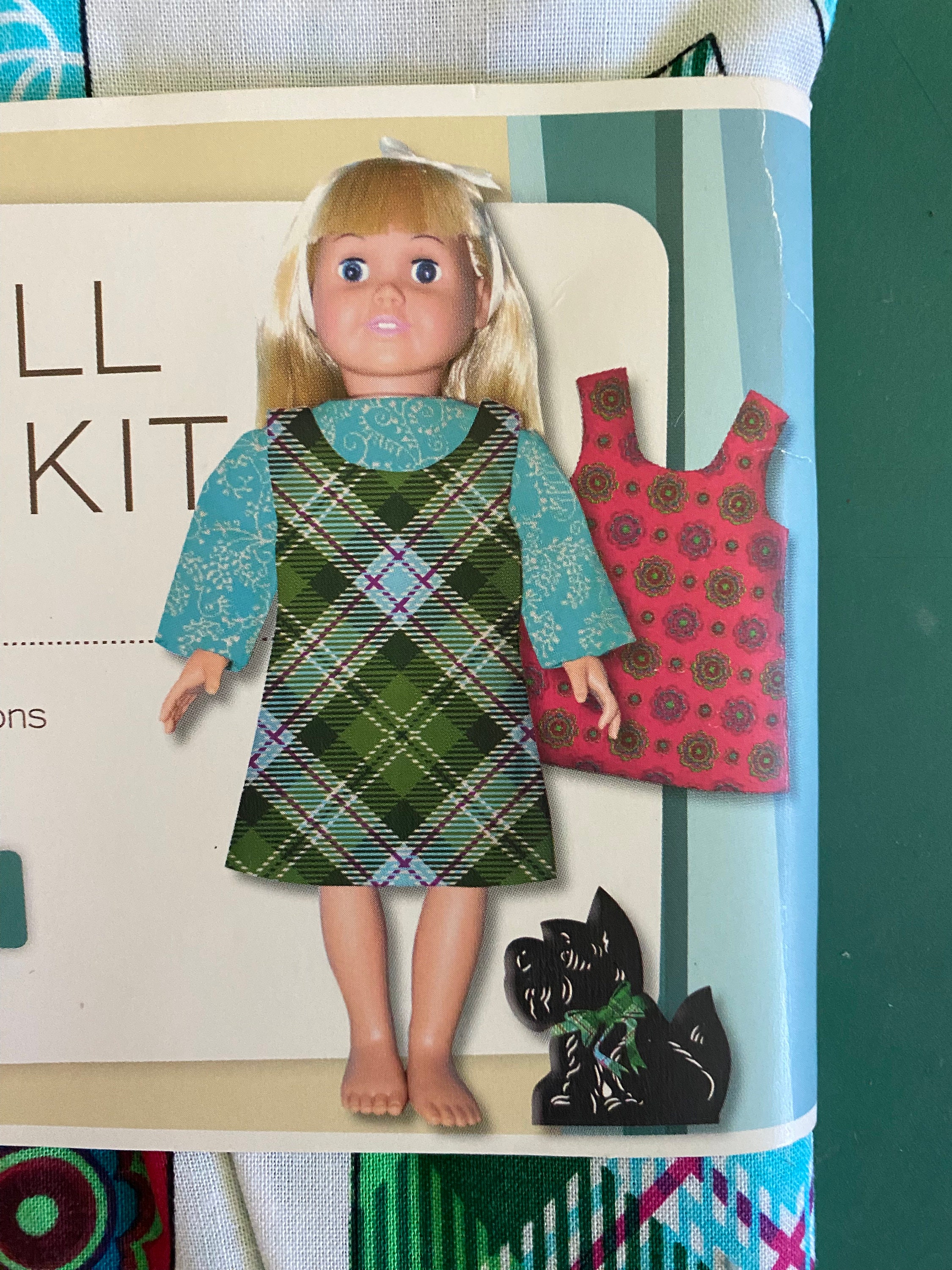 Plaid Jumper for 18" Doll Fabric PANEL, Daisy Kingdom - Ready to Sew ...