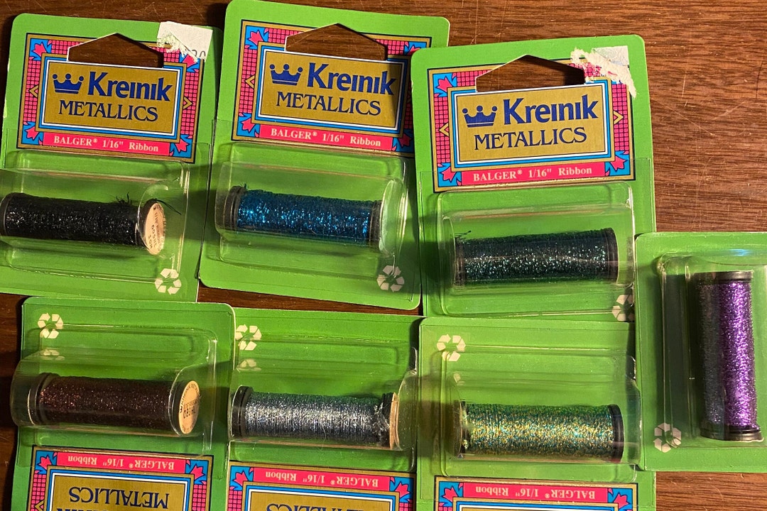 Kreinik 1/16" Ribbon - Pick Color Metallics Specialty Embroidery Thread ...