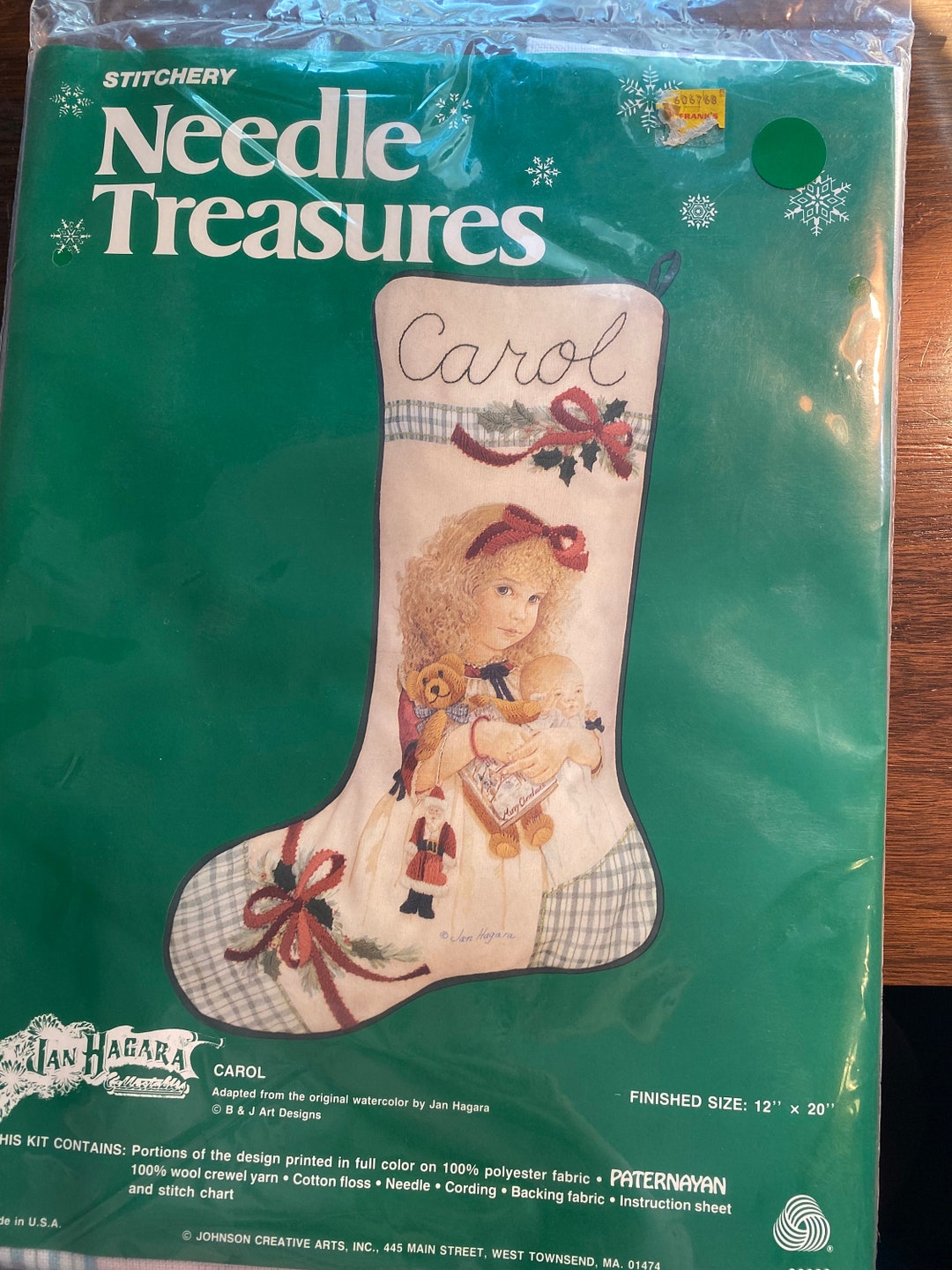 Christmas Stocking - Crewel Embroidery Stitchery Kit: Needle Treasures ...