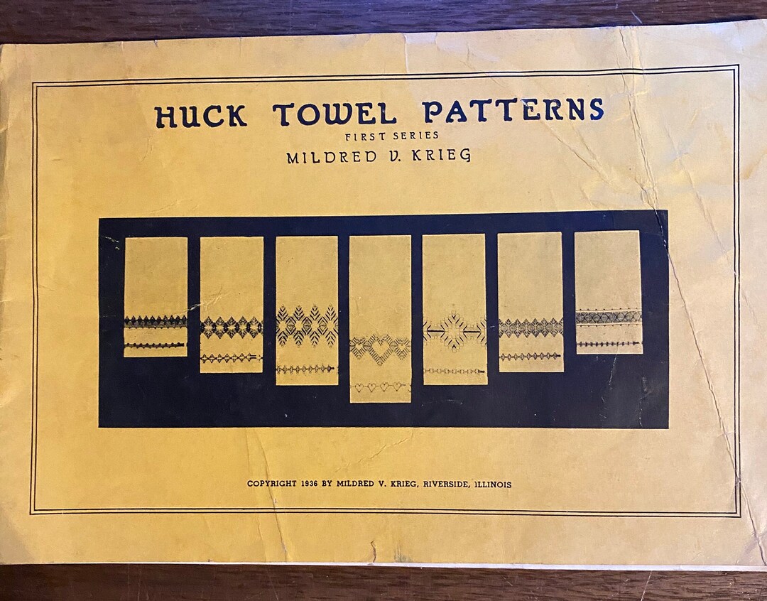Huck Towel Patterns - First Series - Mildred Krieg - 1936 - Designs ...