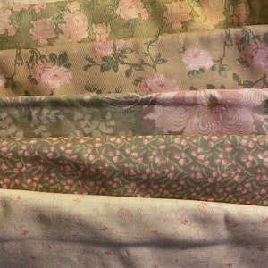 Pick Coordinating Fabric Flowers / Roses / Pinks - Greens - Mauve ...