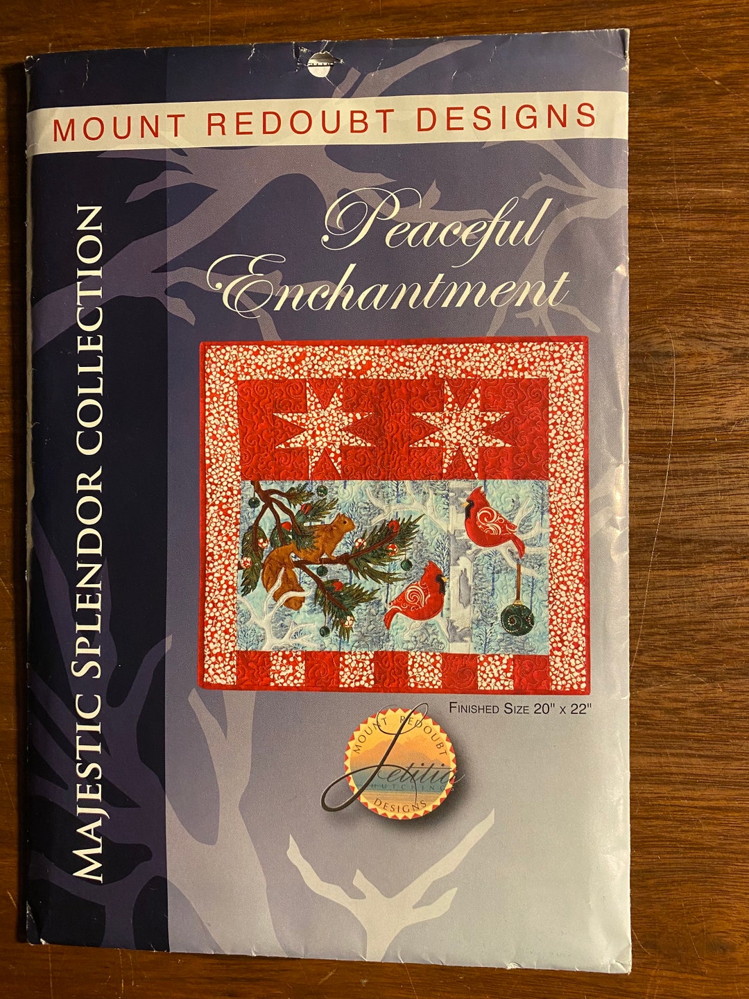 Peaceful Enchantment Christmas Cardinal Applique Quilt Block ...