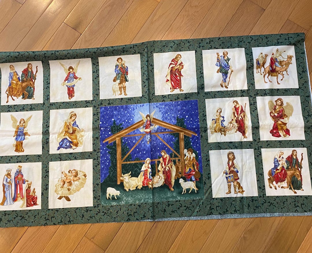 Nativity - Manger - Christmas - 2009 - Fabric Panel for Quilts ...