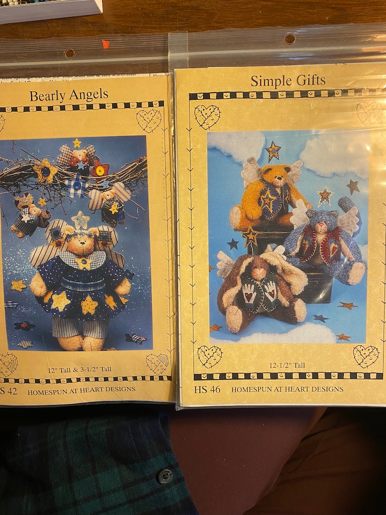 Bear Angels - Dolls / Christmas Ornament Pattern (uncut) - Homespun at ...