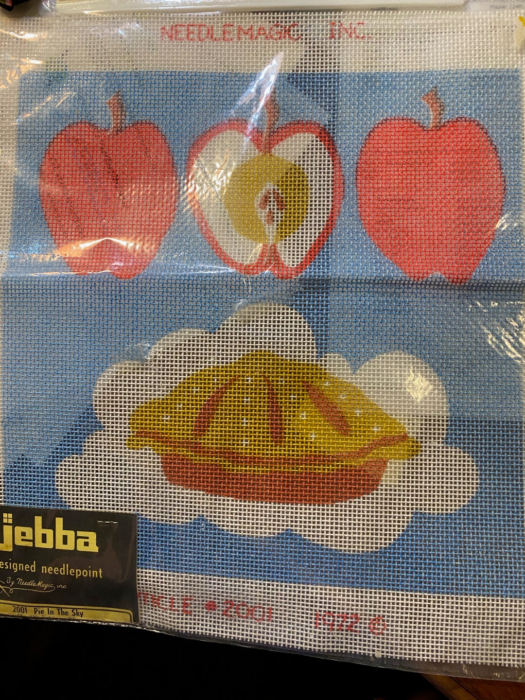 Pie in the Sky Vintage Preprinted Tapestry Needlepoint / Crewel Canvas ...