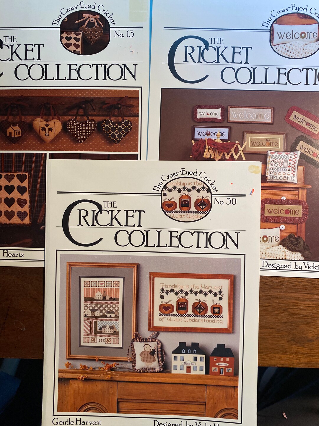 Pick Design Hearts, Welcome, or Harvest Pumpkins- Counted Thread Cross ...