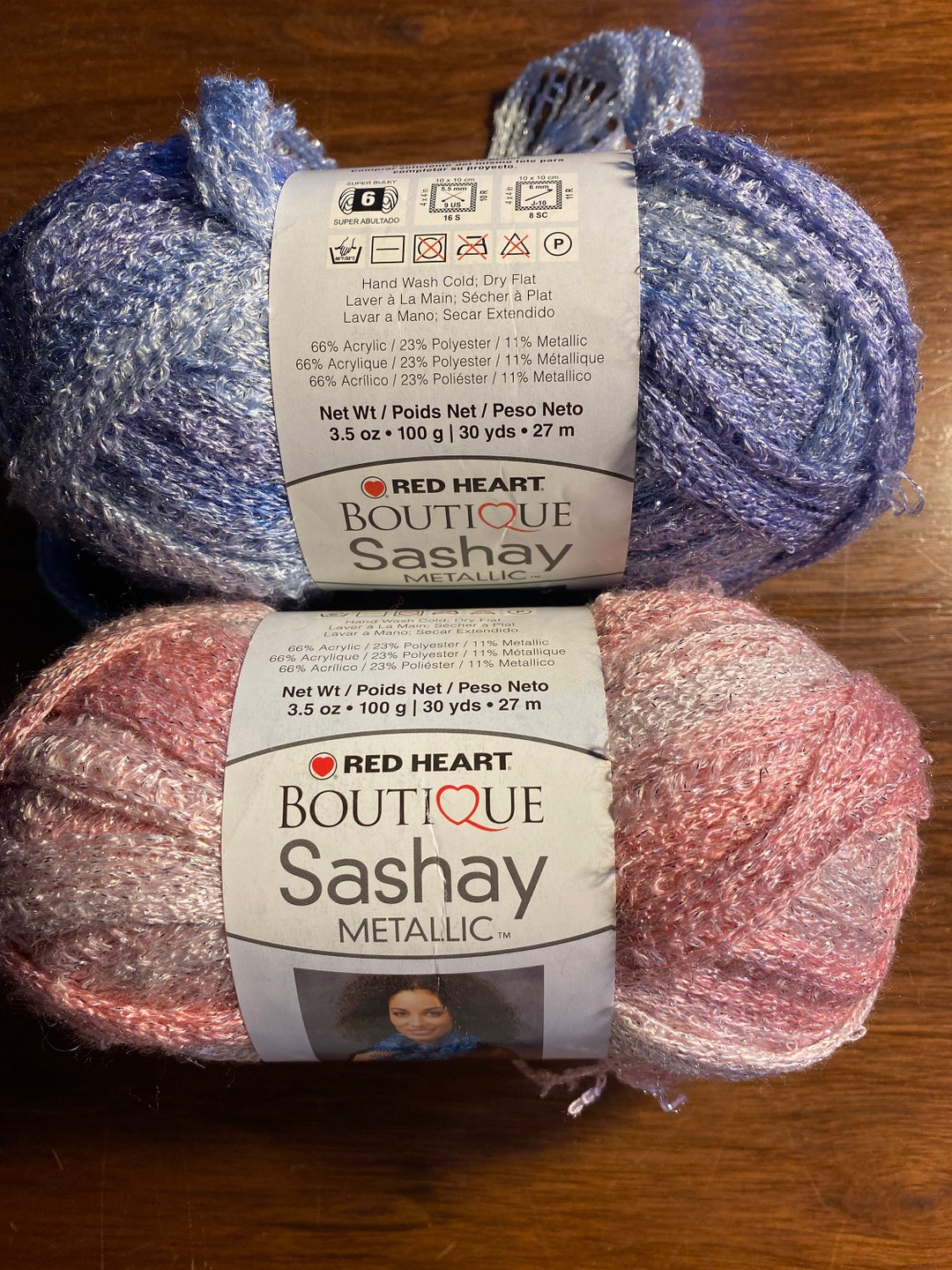 Sashay Red Heart - 30 Yards 3.5 Oz, Choose Main Color: Icy Pink or Icy ...