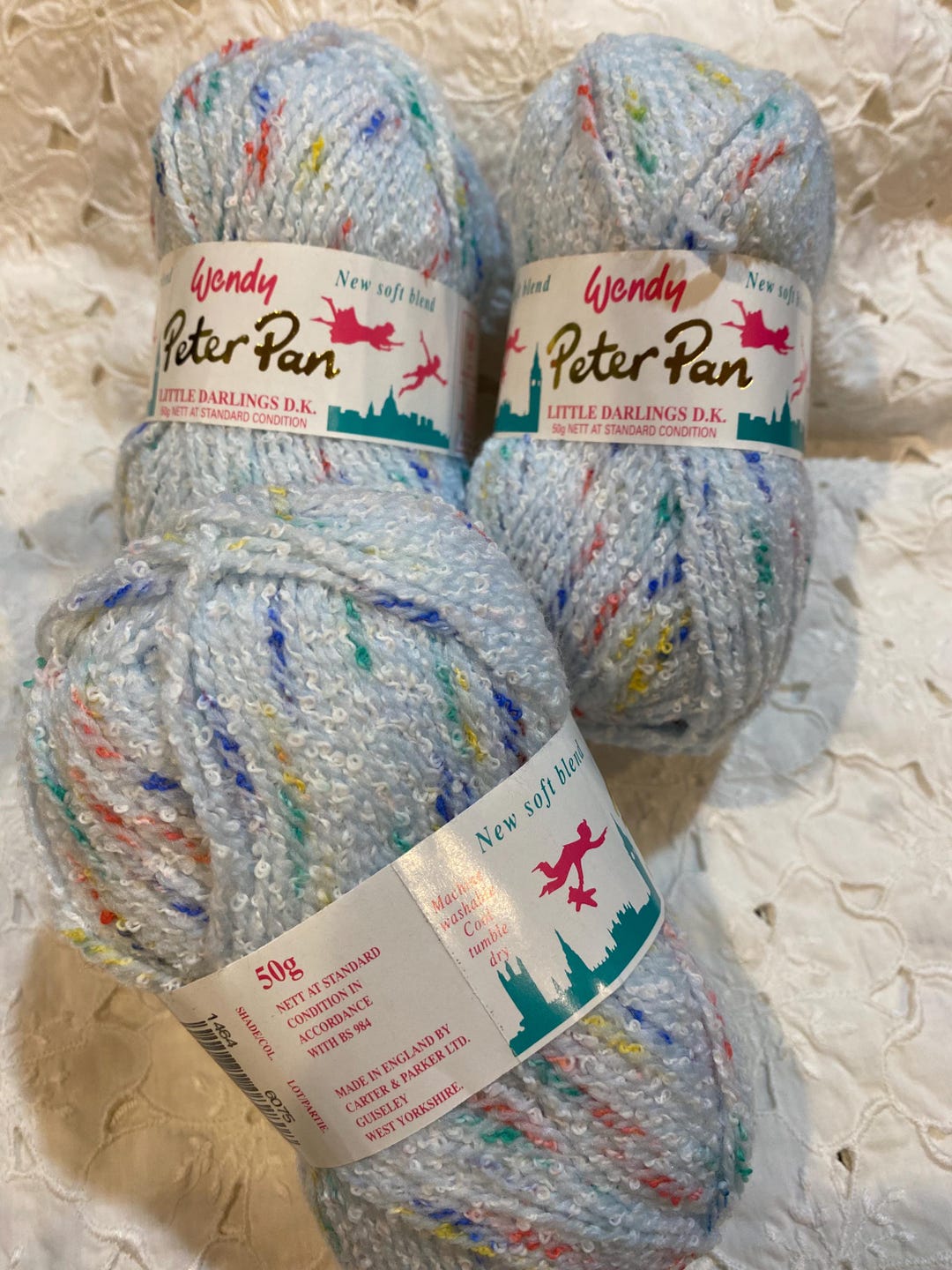 Wendy Peter Pan Little Darling Yarn Skein - Color 1464 Pastel Blend on ...