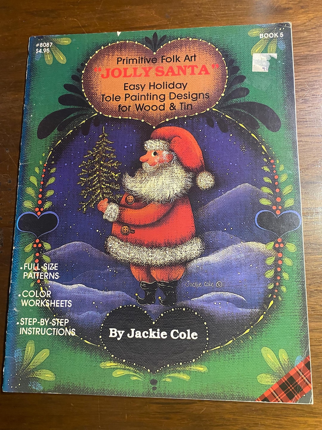 Primitive Folk Art Jolly Santa Claus Bk 5- Jackie Cole - Painting ...
