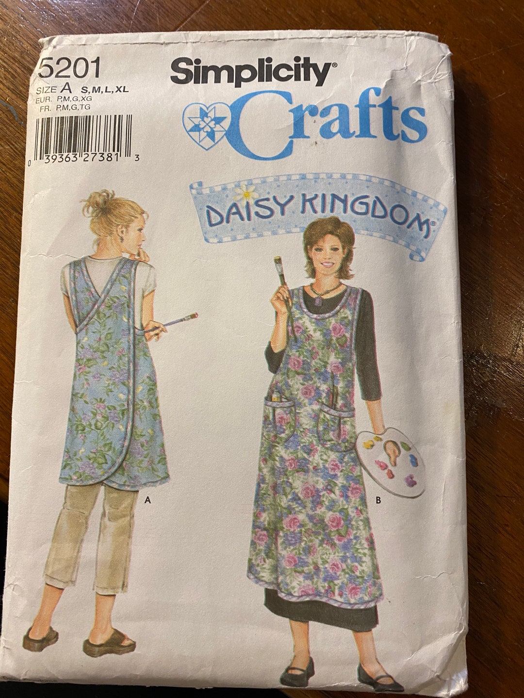 Daisy Kingdom Wrap Full Cover Apron Simplicity 5201 Pattern. Uncut Size ...