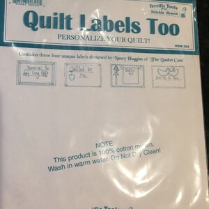 QUILT Labels BLANK Ready for You to Personalize Your Projects - 4 ...