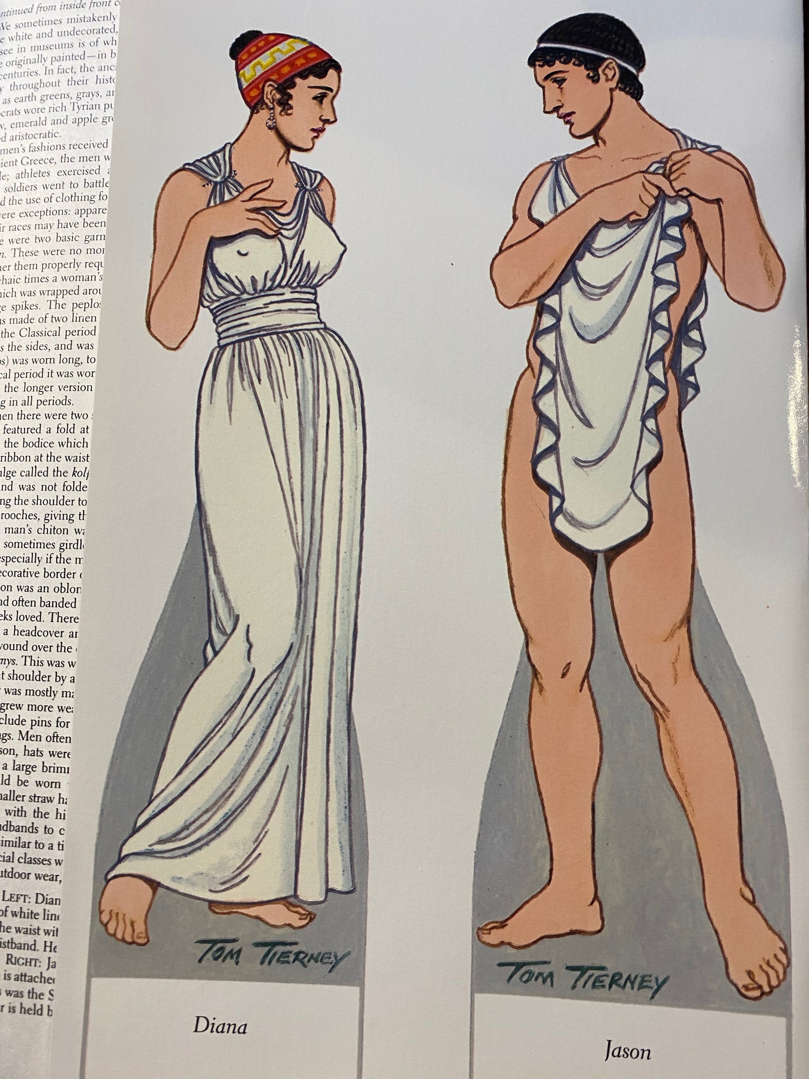 Ancient Greek Costumes Paper Dolls 2 Dolls and Finished | Etsy