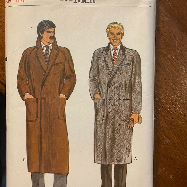 Mens Overcoat Sewing Pattern - Etsy