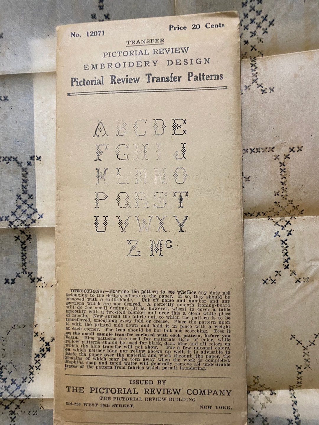 Alphabets to Embroider - Iron on Transfers - Pictorial Review Cross ...