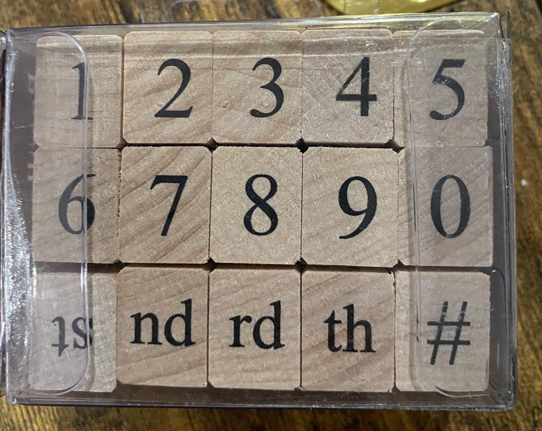 Recollections Rubber Stamp Wood Blocks - Numbers - Paper Crafting ...