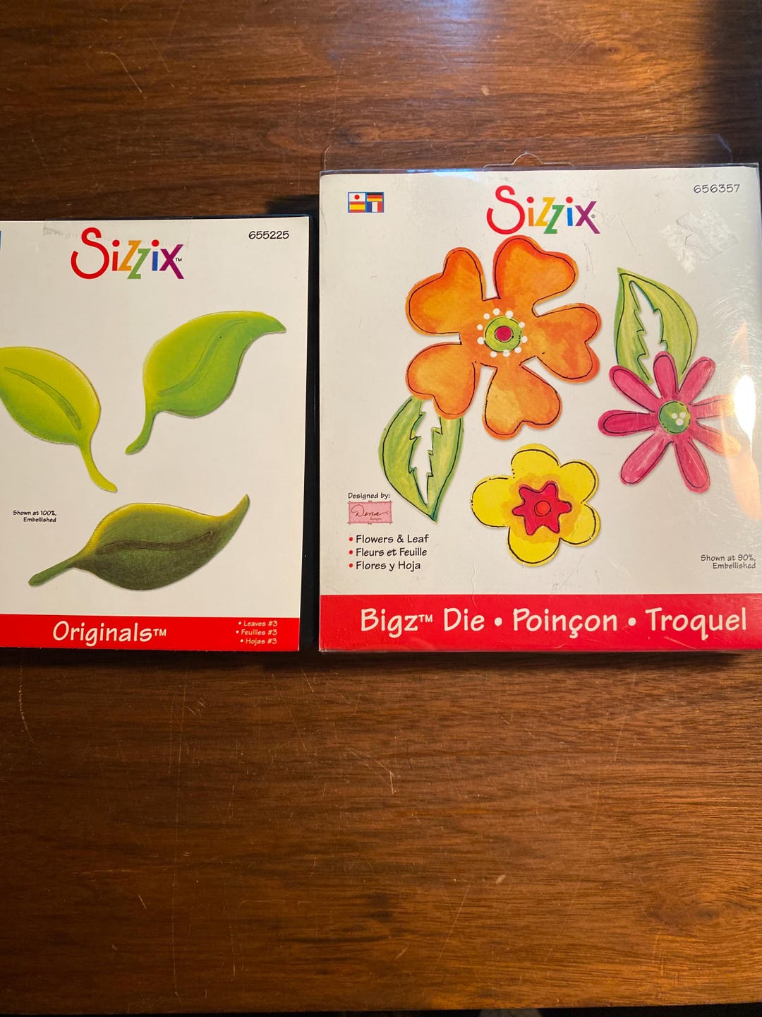 Heart Flower and Leaves - Pick Sizzix -for Roller Machine Provo Craft ...